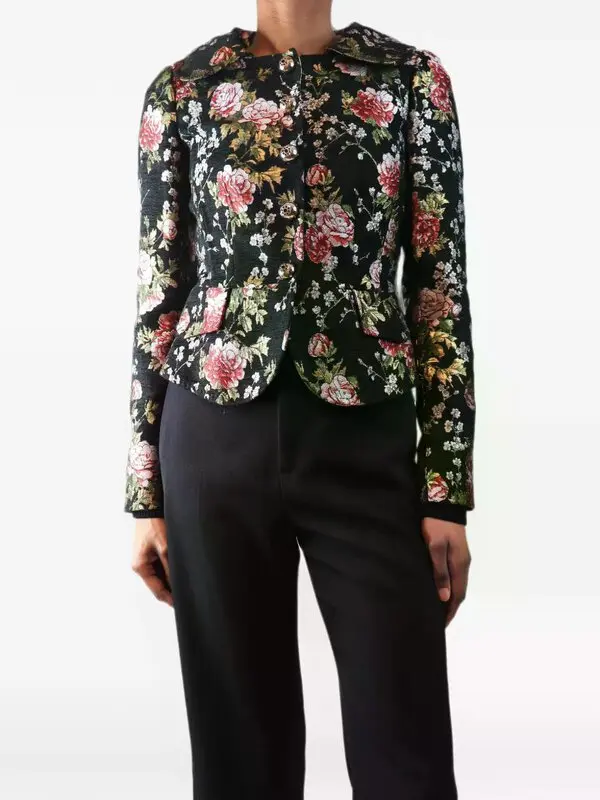 Ulla Johnson Floral Print Silk Jacket
