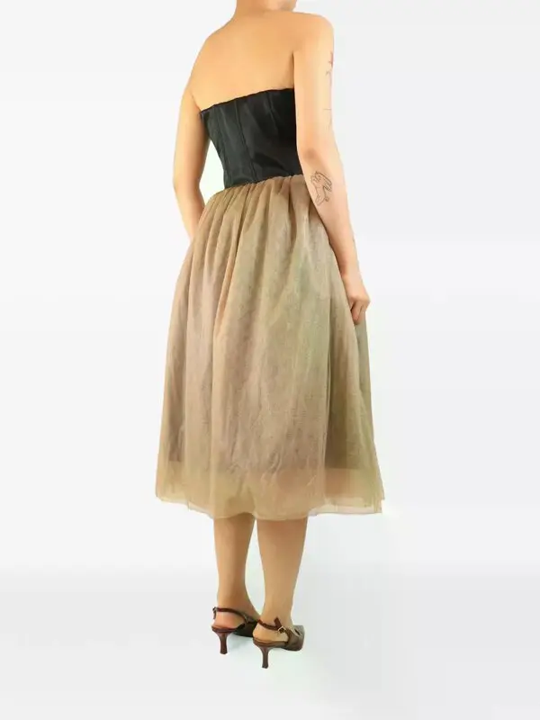 Brunello Cucinelli Strapless Midi Dress