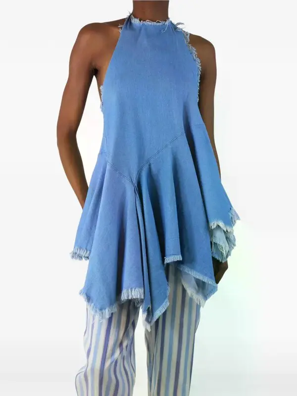 MARQUES' ALMEIDA Frayed Halterneck Top