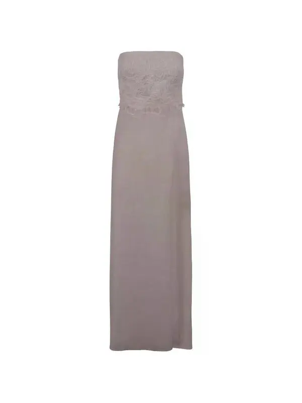 Ermanno Scervino Strapless Lace Panel Dress