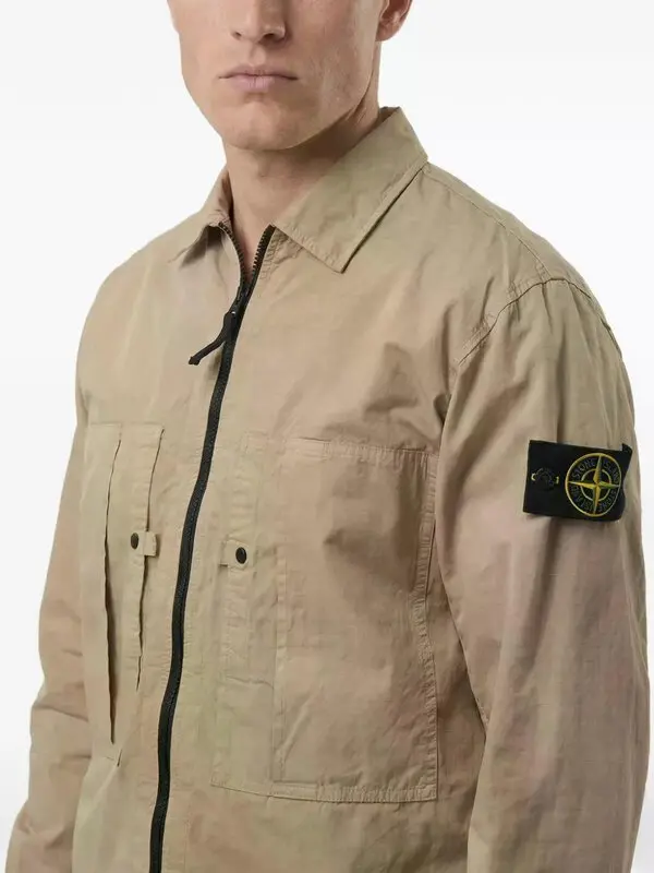 Stone Island Logo-patch Zip-up Jacket
