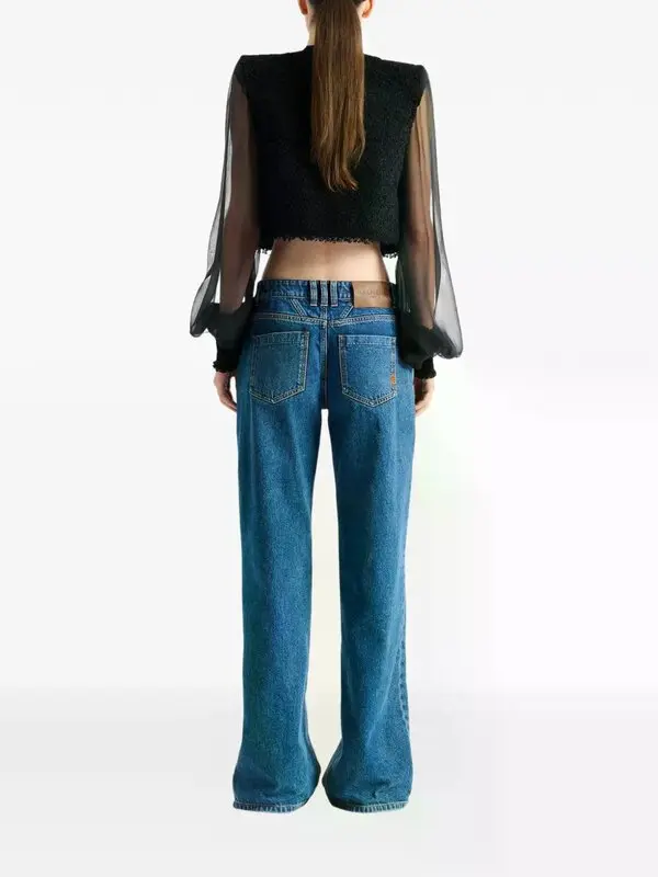 Balmain Cropped Tweed And Muslin Jacket