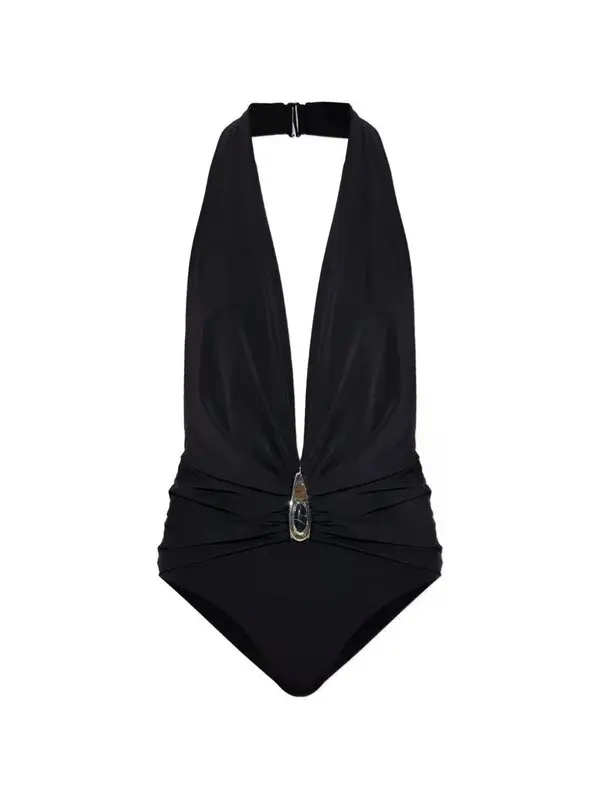 Christopher Esber Halterneck Ruched Swimsuit
