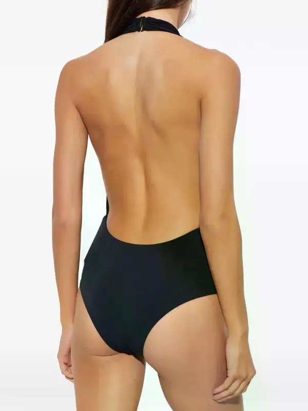 Christopher Esber Halterneck Ruched Swimsuit