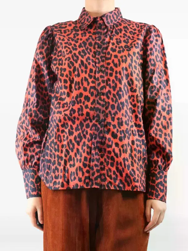 GANNI Leopard-print Shirt