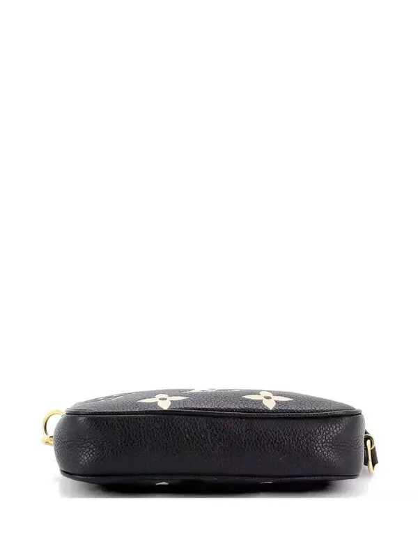 LOUIS VUITTON Pochette Accessoires Bicolor Monogram Empreinte Giant Mini Clutch Bag - Black