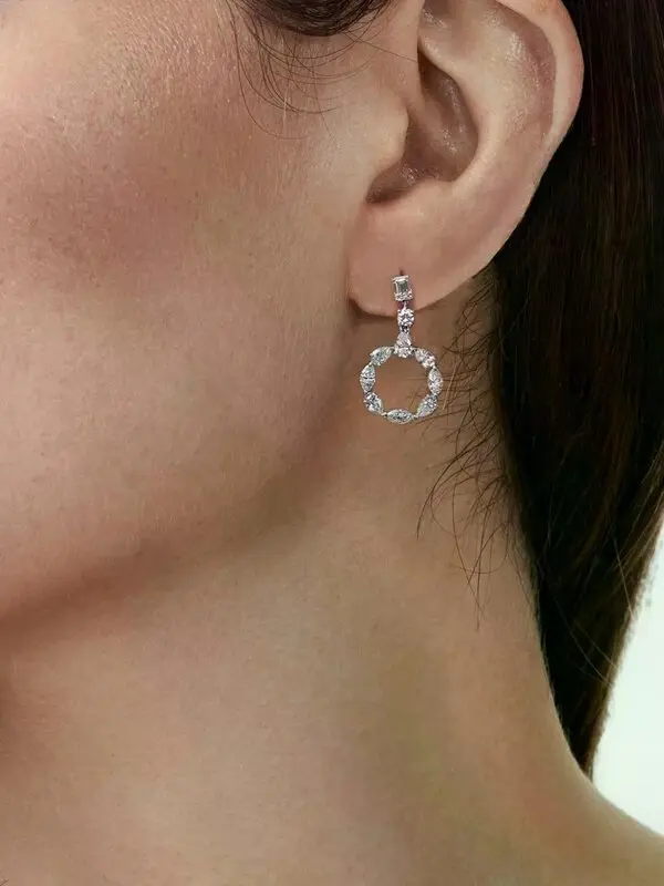 JEWELS AFICIONADO Diamond Cut-out Earrings