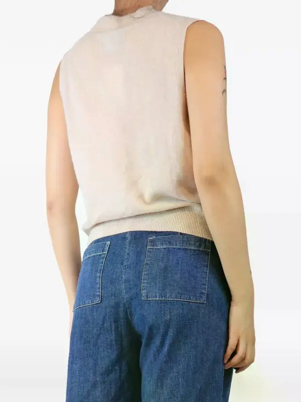 No Brand Sleeveless V-neck Cardigan