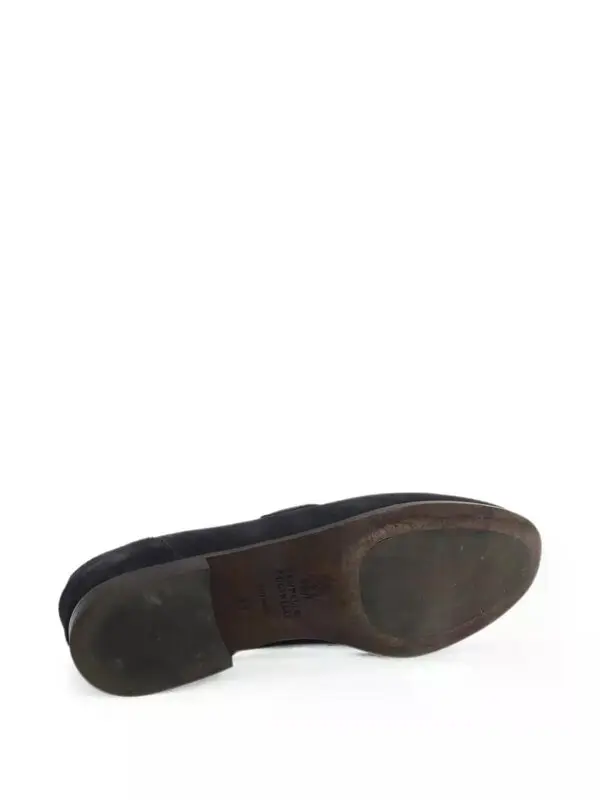 Brunello Cucinelli Monili Bead-embellished Suede Loafers - Blue