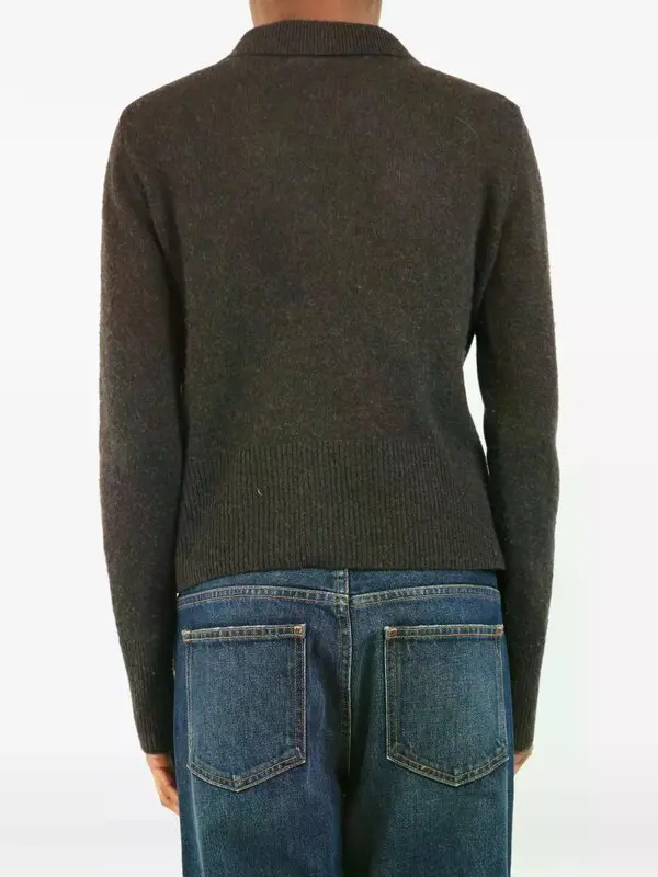 Le Kasha Collared Knit Cardigan