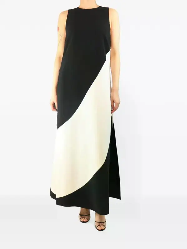 Alice + Olivia Crepe Sleeveless Maxi Dress