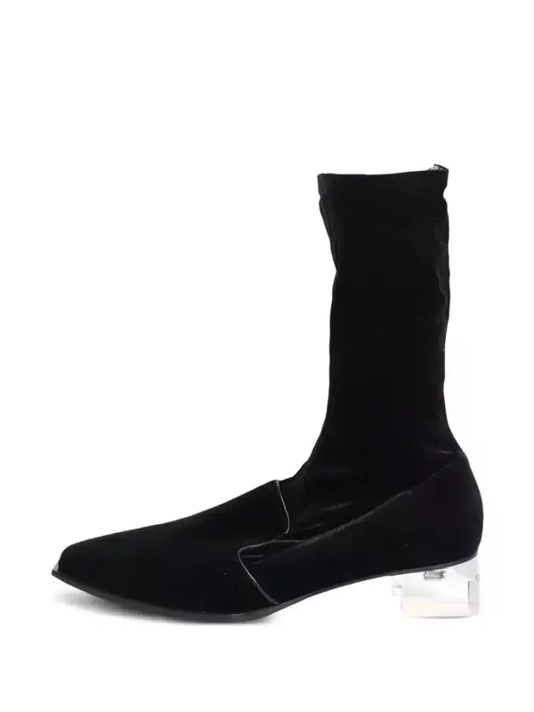 Giorgio Armani Velvet Ankle Boots