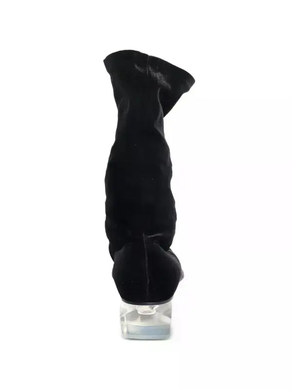 Giorgio Armani Velvet Ankle Boots