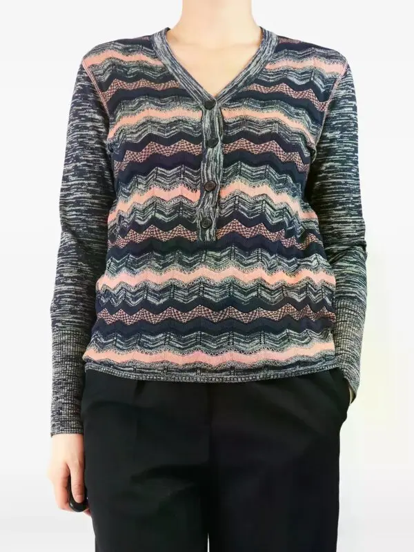 Missoni Zig-zag Knit V-neck Sweater