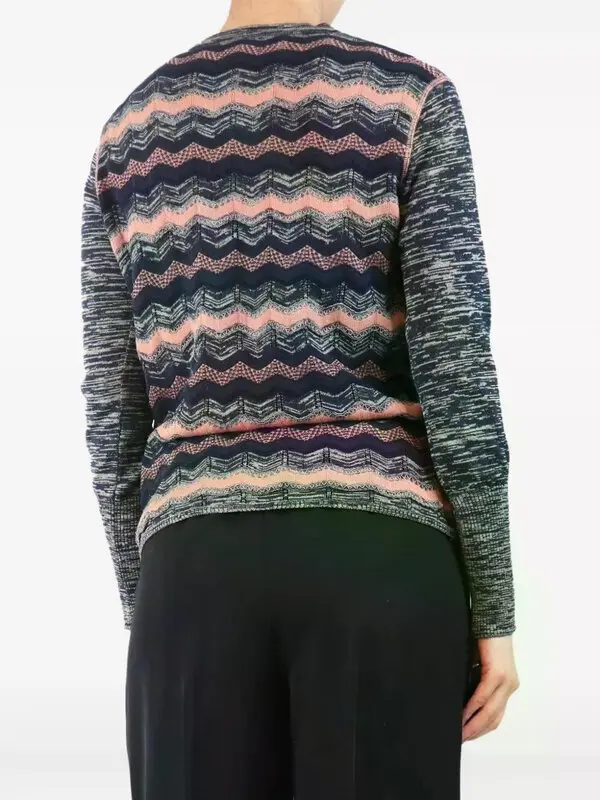 Missoni Zig-zag Knit V-neck Sweater