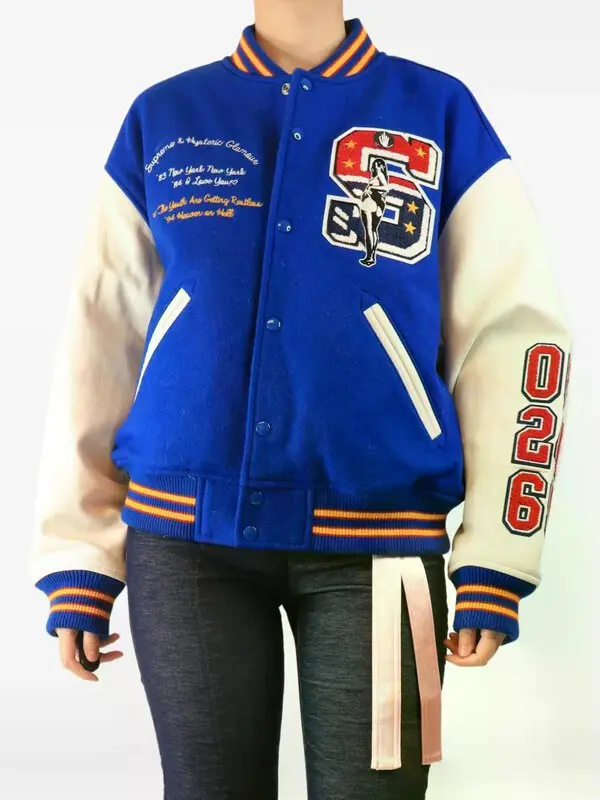 Supreme X Hysteric Glamour Varsity Jacket - Blue