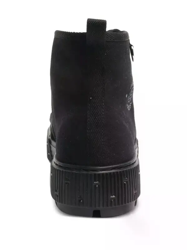 Hermès Lace-up Canvas Combat Boots