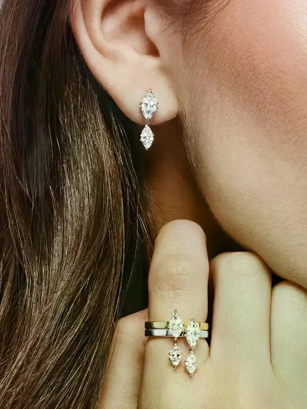 JEWELS AFICIONADO Celestia Diamond Drop Earrings