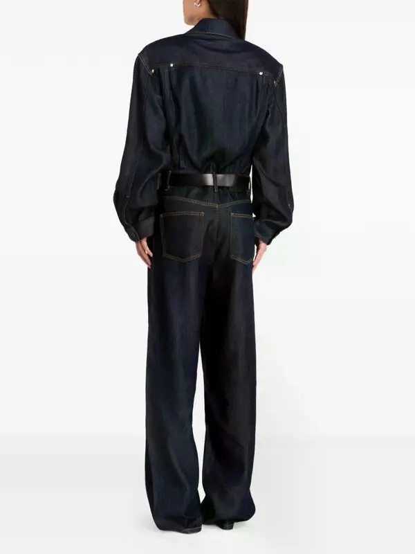 IRO PARIS Denim Jumpsuit With Contrast Topstitching
