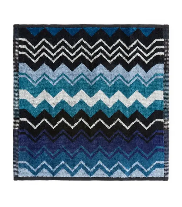 Missoni Set Of 6 Giacomo Facecloths - Blue