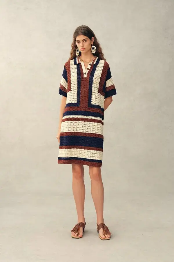 Fabrique Louise Crochet Knit Dress - Multicolor