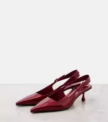 JIMMY CHOO Amel 50 Patent Leather Slingback Pumps
