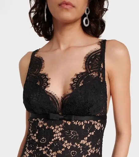 SELF-PORTRAIT Floral Lace Maxi Dress