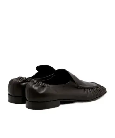 THE ROW Soft Ruched Leather Loafers