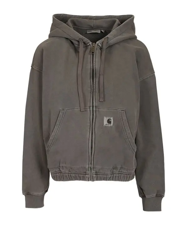 Carhartt Work In Progress Full Zip Hoodie With Logo Patch - No