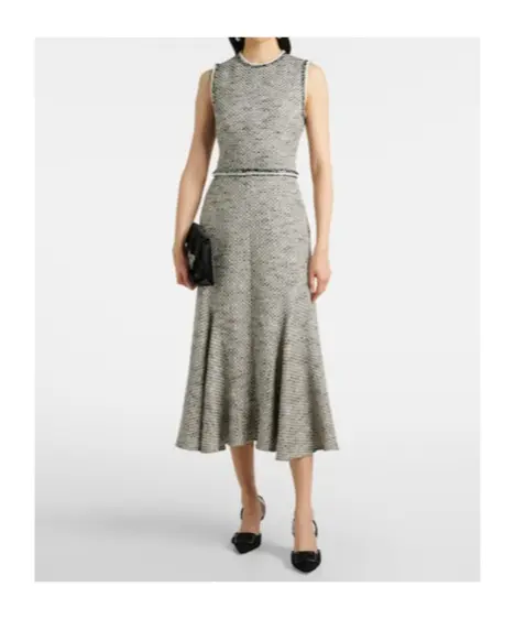 SAFIYAA LONDON Andrea Tweed Midi Dress