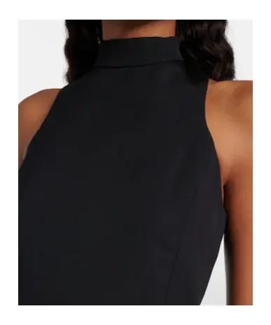 Balmain Pleated Virgin Wool Minidress