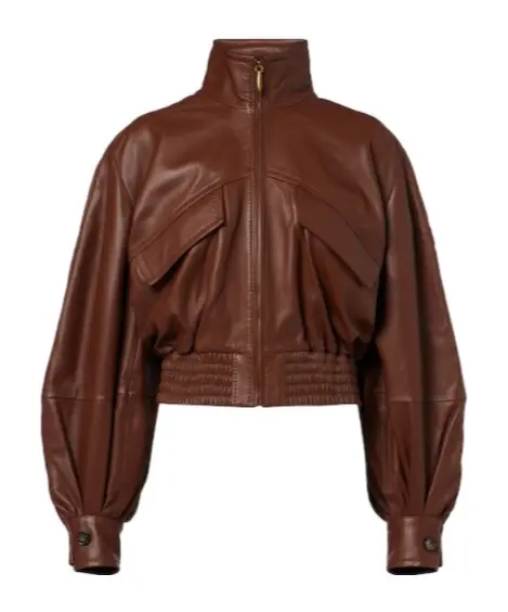 Zimmermann Luna Leather Bomber Jacket