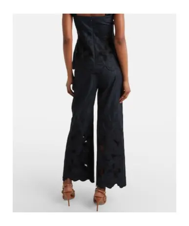 Veronica Beard Chambray Wide-leg Pants
