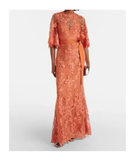 Elie Saab Embroidered Lace And Tulle Gown