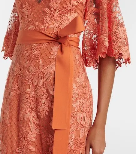 Elie Saab Embroidered Lace And Tulle Gown