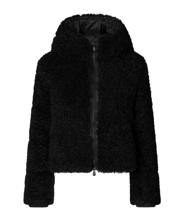 SAVE THE DUCK Hooded Zip-up Casual Jacket - Black