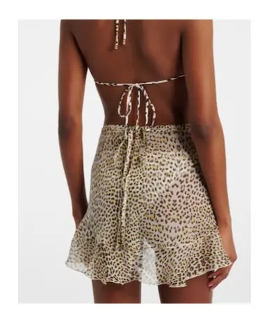 Roberto Cavalli Leopard-print Silk Beach Cover-up
