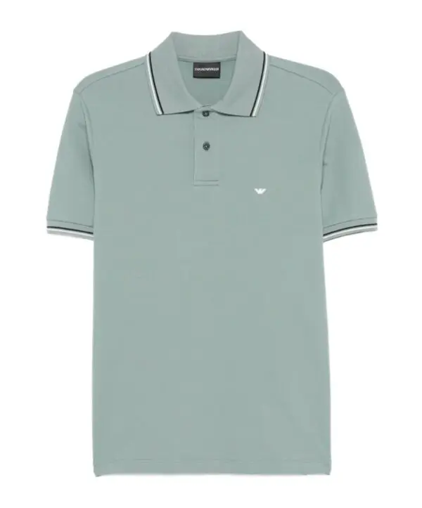Emporio Armani Logo-embroidered Polo Shirt - Brown