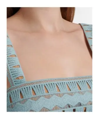 Elie Saab Knitted Silk-blend Crop Top