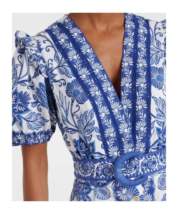 Farm Rio Printed Belt Jumpsuit