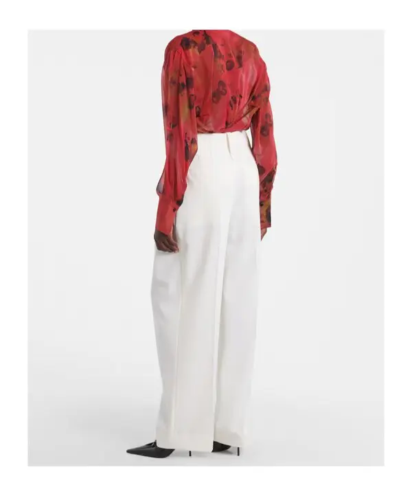 Victoria Beckham Wool-blend Wide-leg Pants