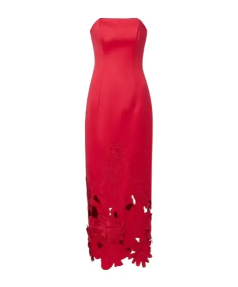 LEO Rayna Floral-appliqué Maxi Dress
