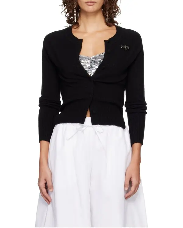 Simone Rocha Long-sleeved Knitted Cardigan