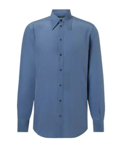 Dolce & Gabbana Silk Crêpe De Chine Shirt - Blue