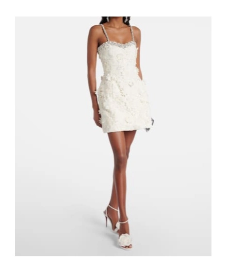 LEO Sophie Embellished Lace Mini Dress