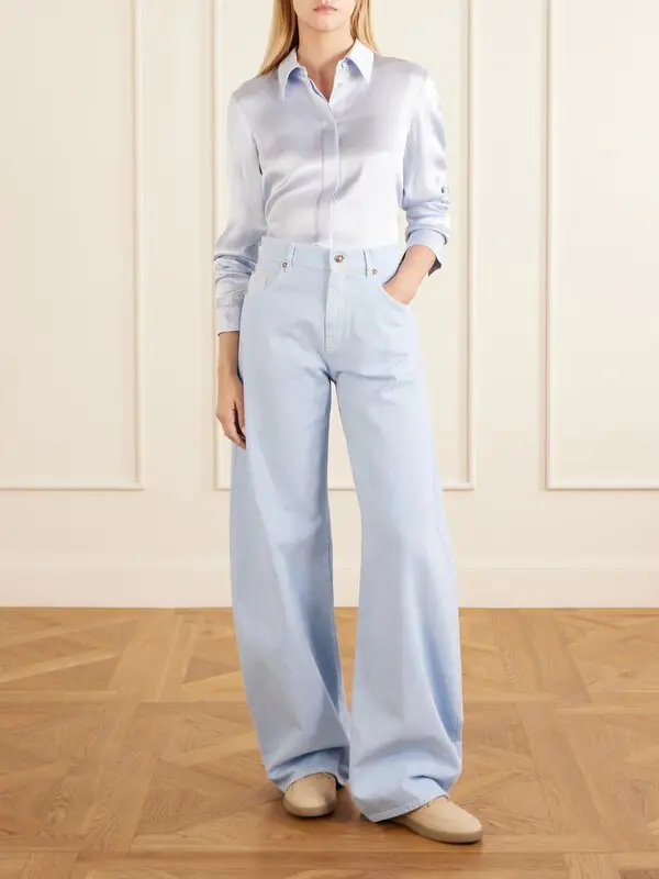Gabriela Hearst Cruz Silk Satin Shirt