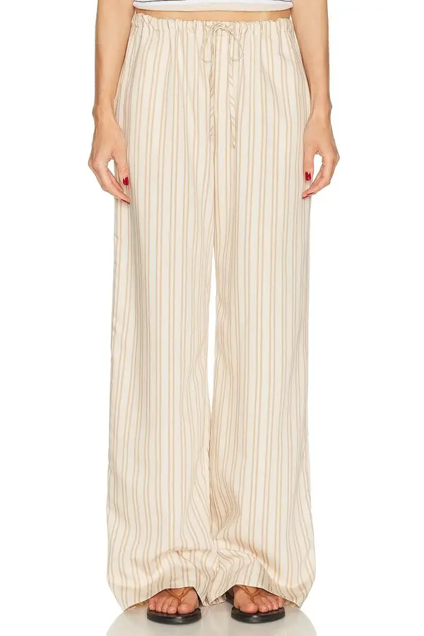 Sablyn Gemma Stripe Pull On Pant In Cream