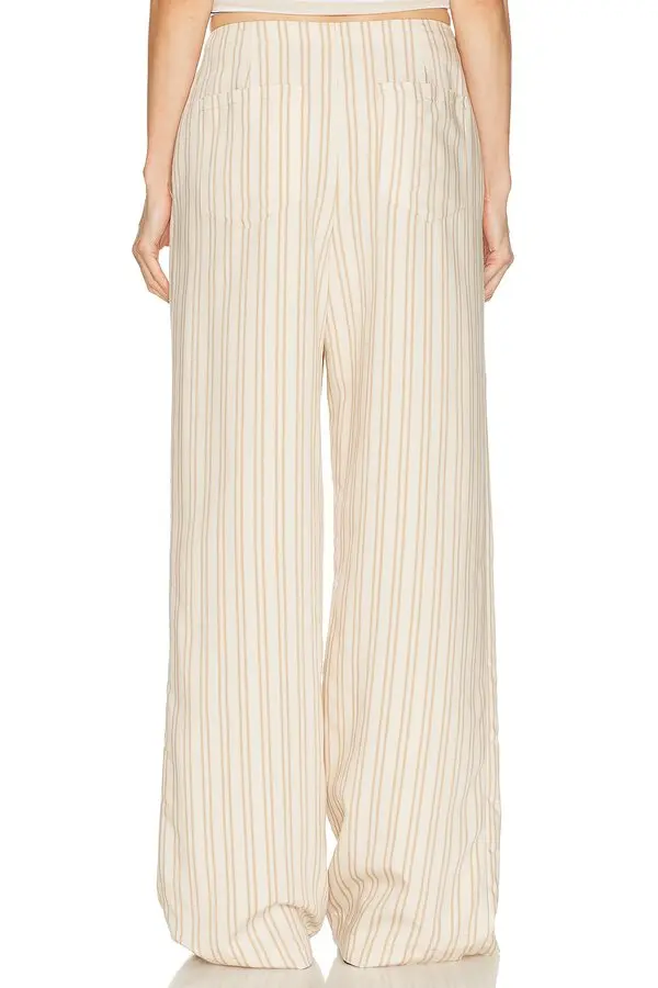Sablyn Gemma Stripe Pull On Pant In Cream