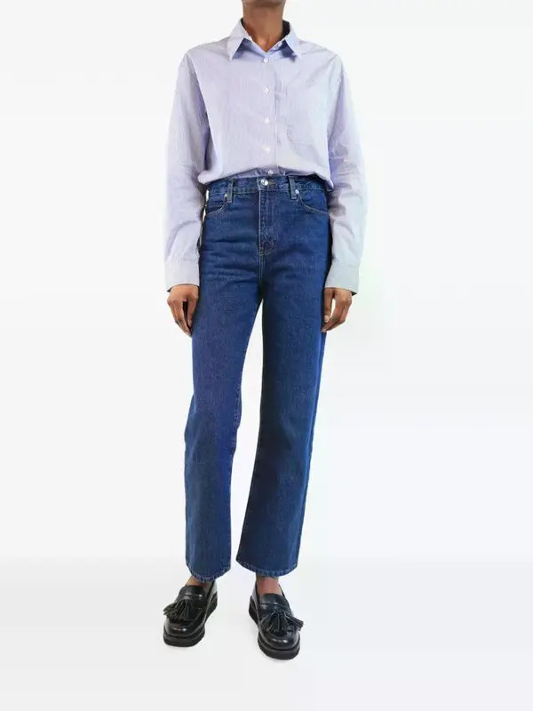 7 For All Mankind Cuffed Wide-leg Jeans