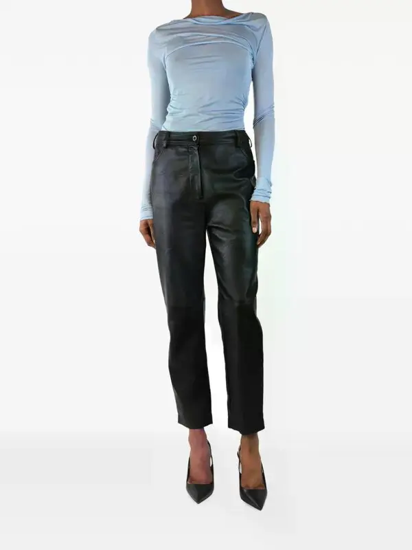 Stella McCartney Faux-leather Straight-leg Trousers